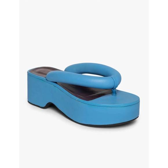 STAUD | Shoes | New Staud Rio Platform Sandal In Azure | Poshmark
